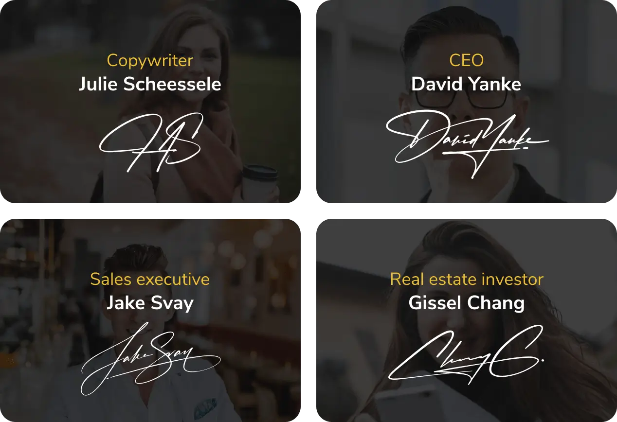 Handmade signatures by professional calligraphers | Callisign