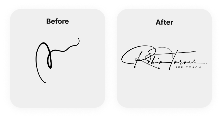 Handmade signatures by professional calligraphers | Callisign