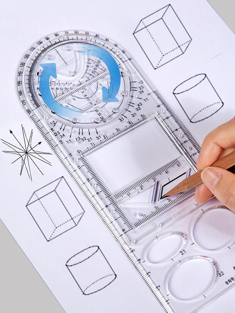 Regla Geométrica Multifuncional 14 en 1 s