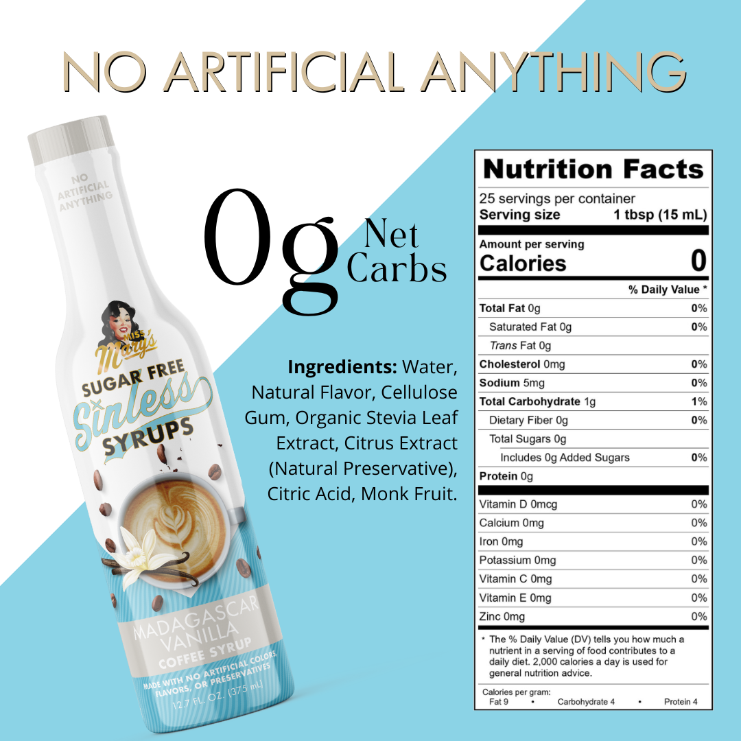 Sugar-Free Sinless Syrups - Miss Mary's Mix